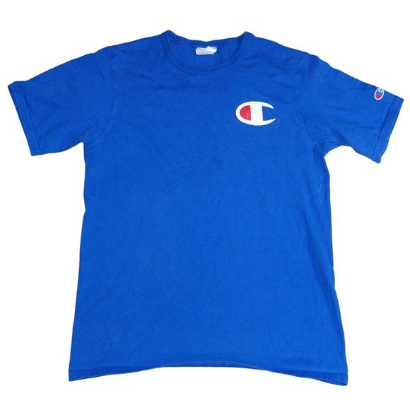 Champion | Shirts | Vintage Champion Blue Big Logo Short Sleeve Tshirt ...